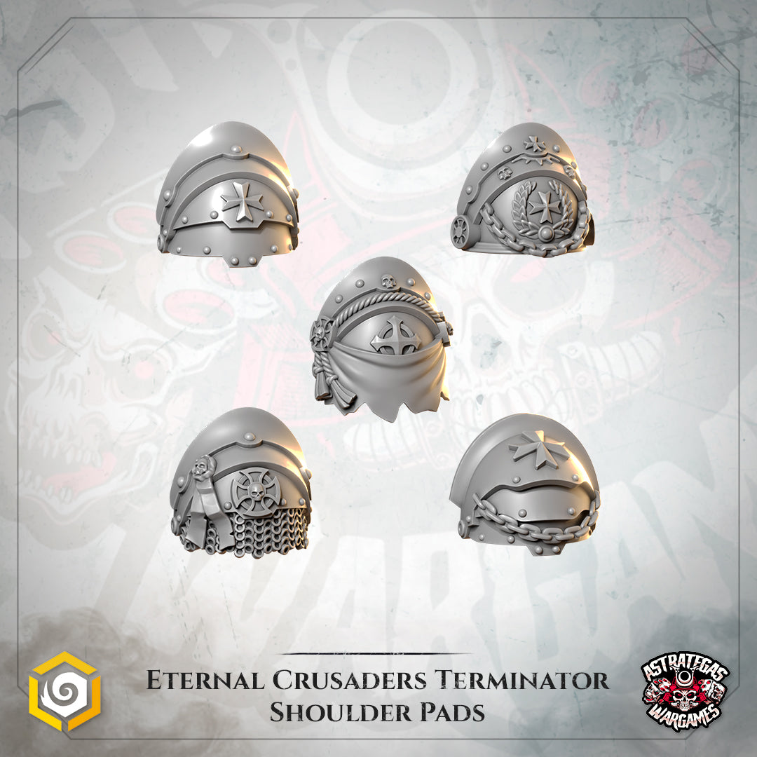 Terminators Eternal Pilgrims Shoulder Pads – Astrategas Wargames